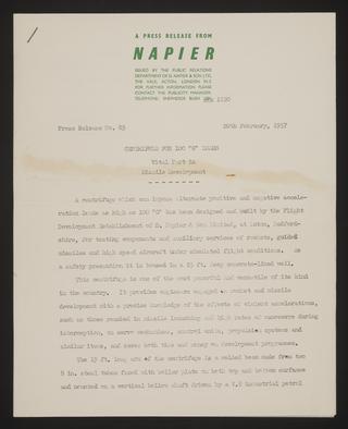 A document of Industry, Aircraft, Research - Post-War | Science Museum ...