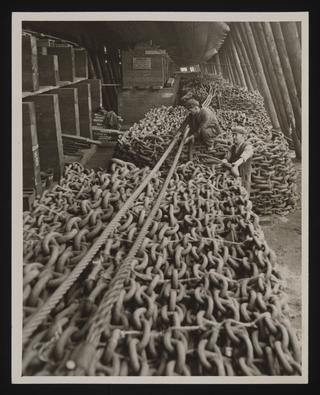A photographic print of Industry, Shipbuilding, Liners, Queen Elizabeth ...