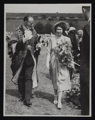A photographic print of Princess Elizabeth & Duke of Edinburgh, Visit ...