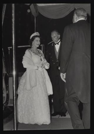 A photographic print of Queen Elizabeth II and Duke of Edinburgh ...