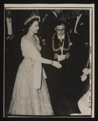 A photographic print of Queen Elizabeth II and Duke of Edinburgh, Visit ...