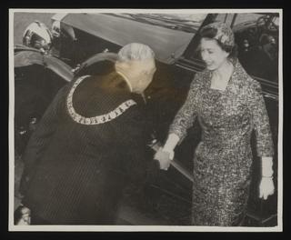 A photographic print of Queen Elizabeth II and Duke of Edinburgh, Visit ...
