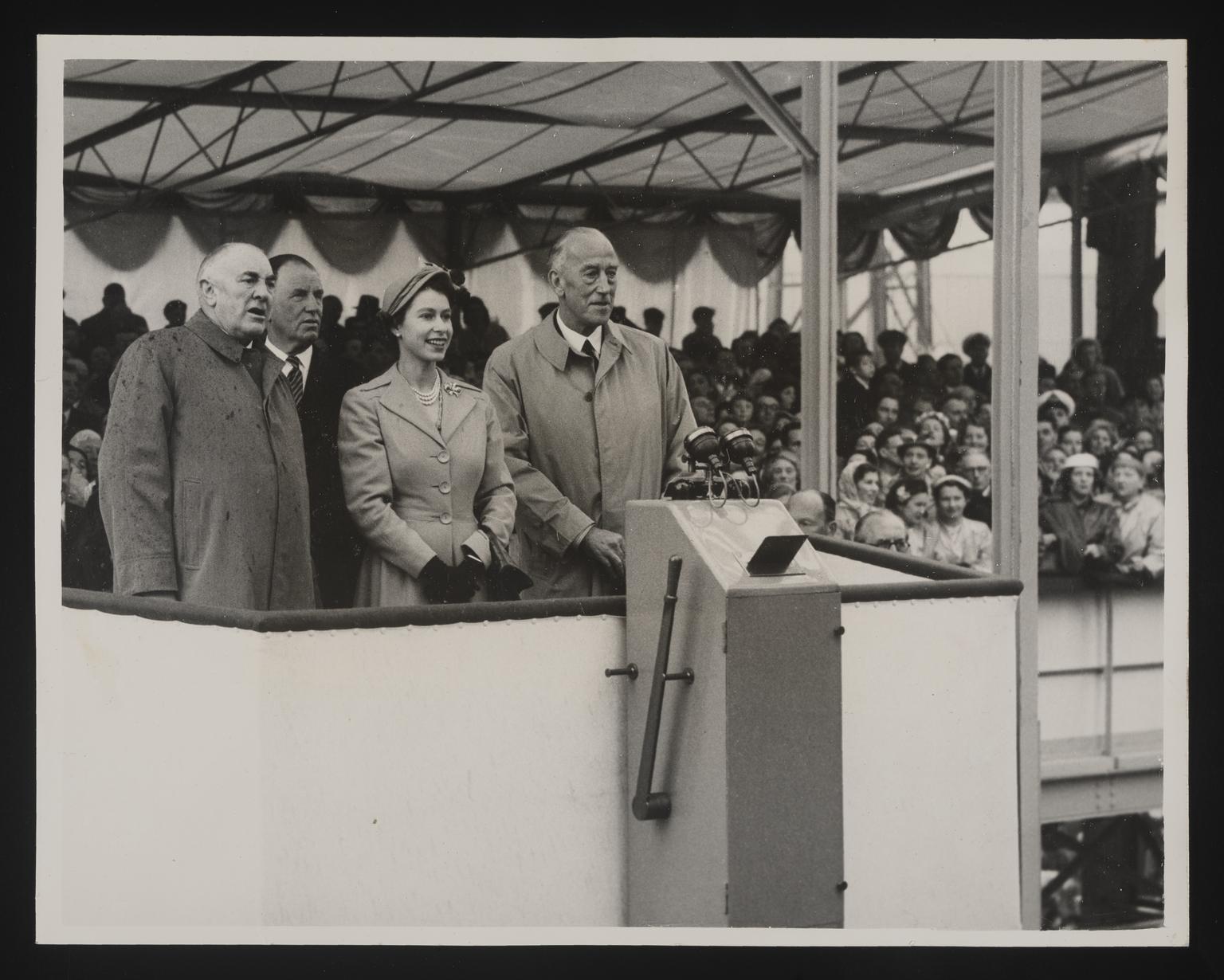 A photographic print of Queen Elizabeth II, Belfast Visit Launching Of ...