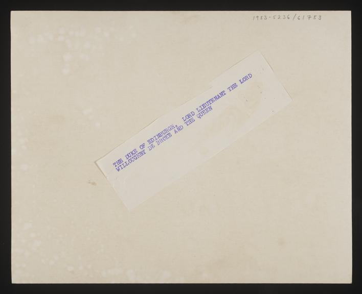 A photographic print of Queen Elizabeth II and Duke of Edinburgh, Visit ...