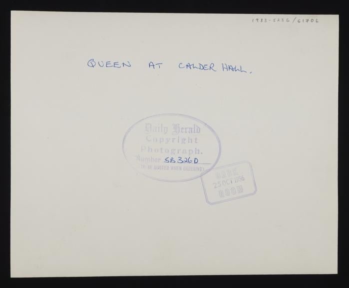 A photographic print of Queen Elizabeth II, Opens Worlds First Atomic ...