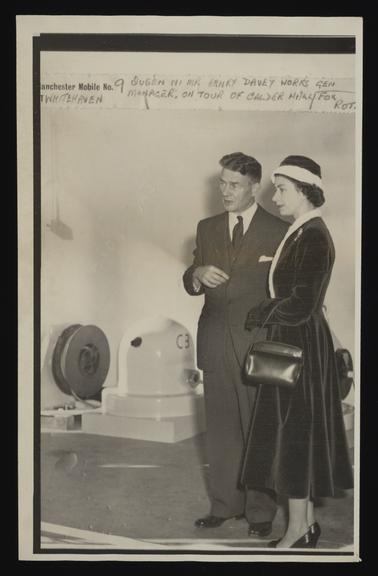 A photographic print of Queen Elizabeth II, Opens Worlds First Atomic ...