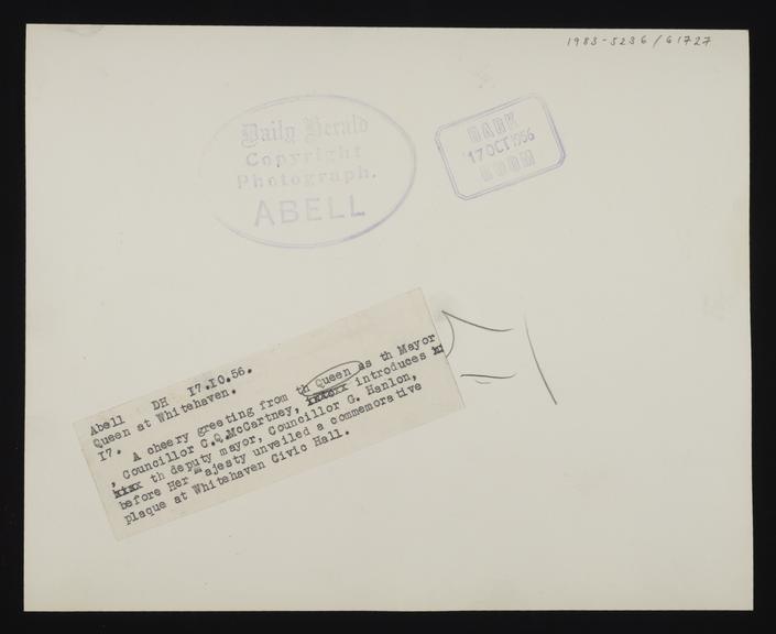A photographic print of Queen Elizabeth II, Opens Worlds First Atomic ...