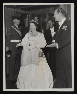 A photographic print of Queen Elizabeth II and Duke of Edinburgh ...