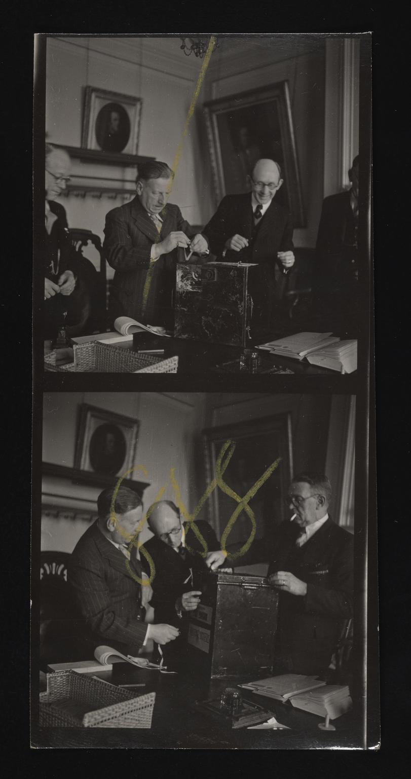A photographic print of Political, By-Election Cardiff East 1942 ...