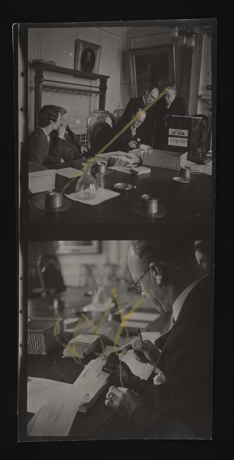 A photographic print of Political, By-Election Cardiff East 1942 ...