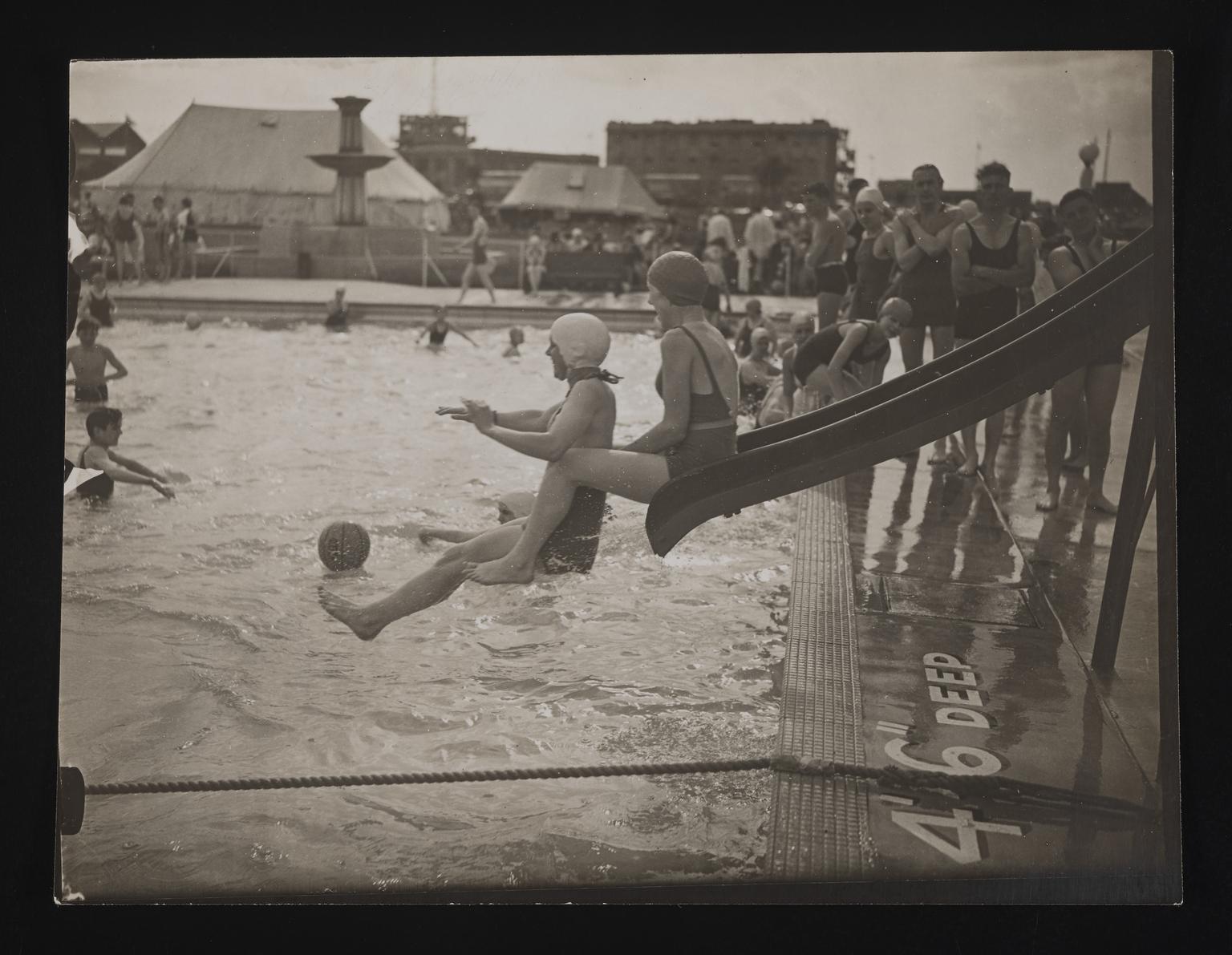 A photographic print of Holidays, Bathing - Water Shute | Science ...