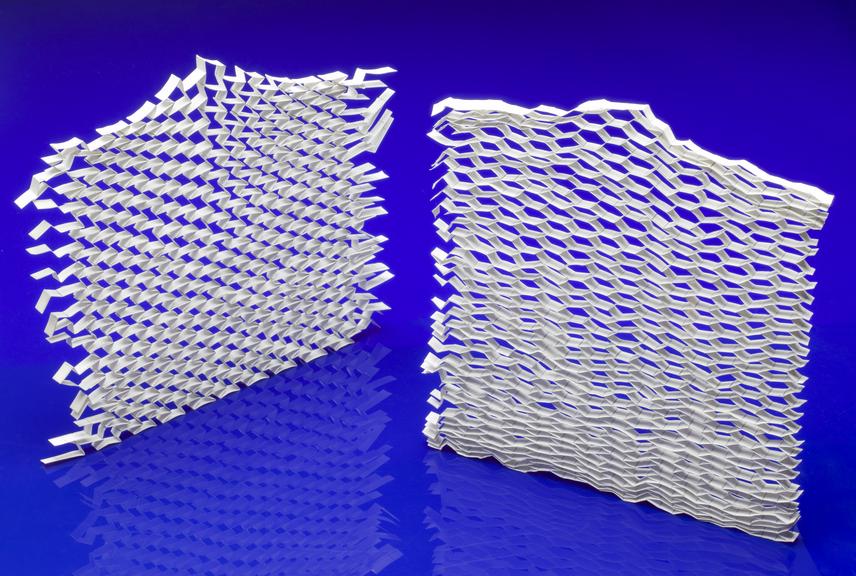 Models of conventional honeycomb structure and auxetic honeycomb ...