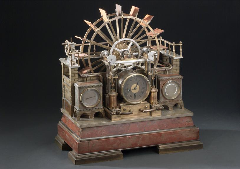 Clock (French) symbolising motive power | Science Museum Group Collection