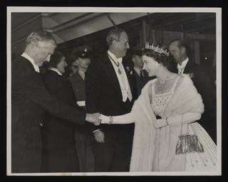A photographic print of Queen Elizabeth II and Duke of Edinburgh ...