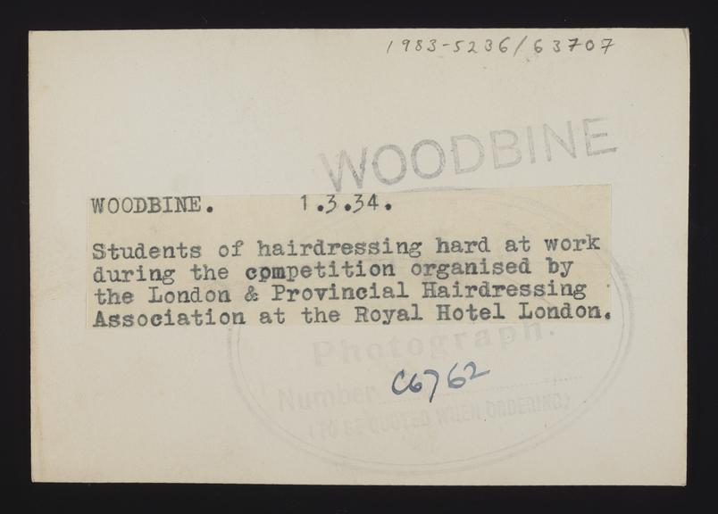 A photographic print of Hairdressing, General | Science Museum Group ...