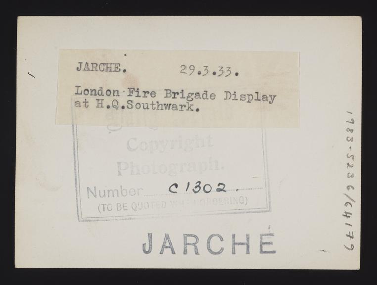 A photographic print of Fires, General - Firemen - At Work | Science ...