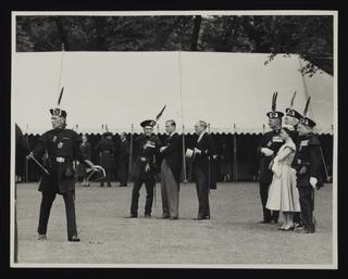 A photographic print of Queen Elizabeth II and Duke of Edinburgh, Visit ...