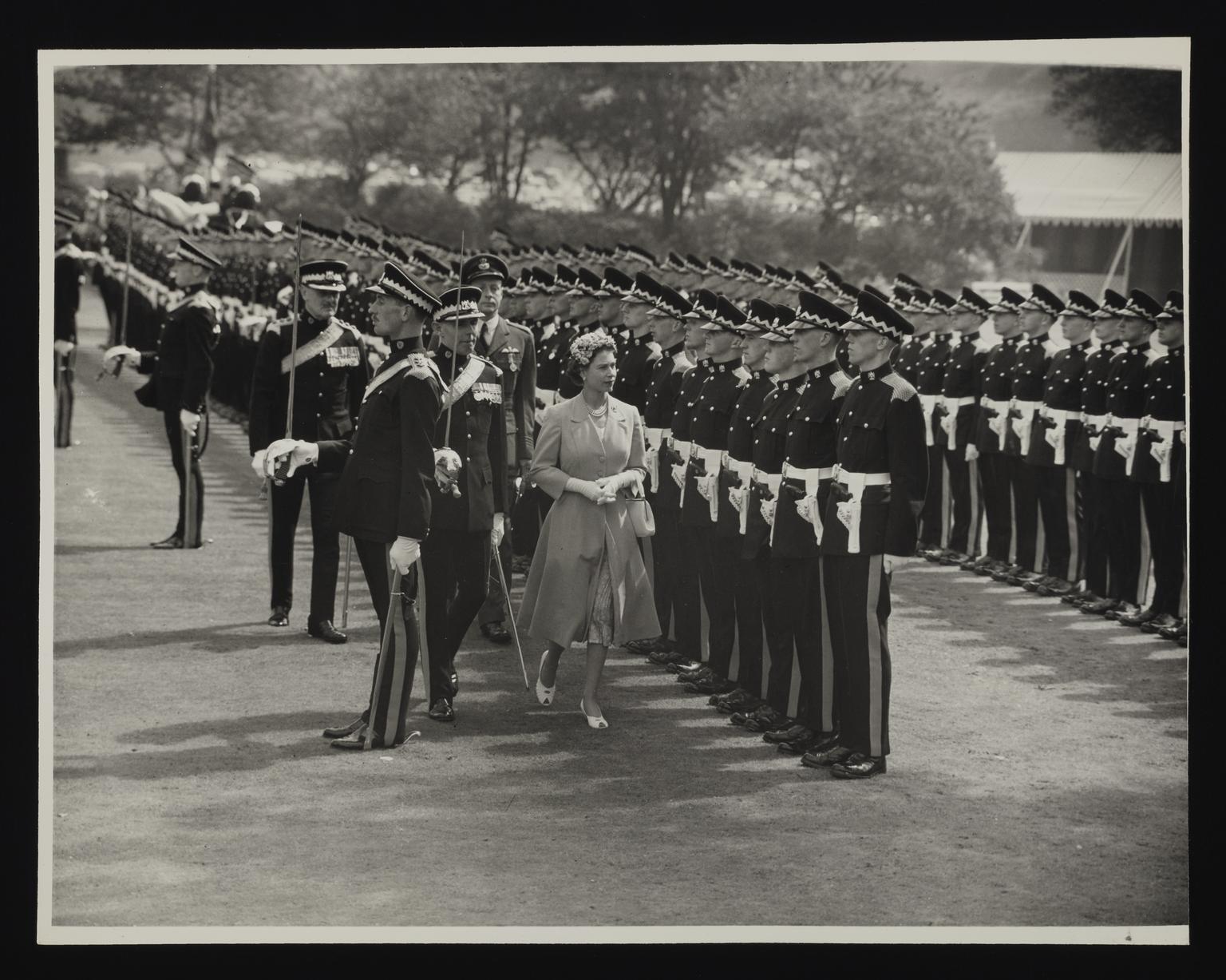 A photographic print of Queen Elizabeth II and Duke of Edinburgh, Visit ...