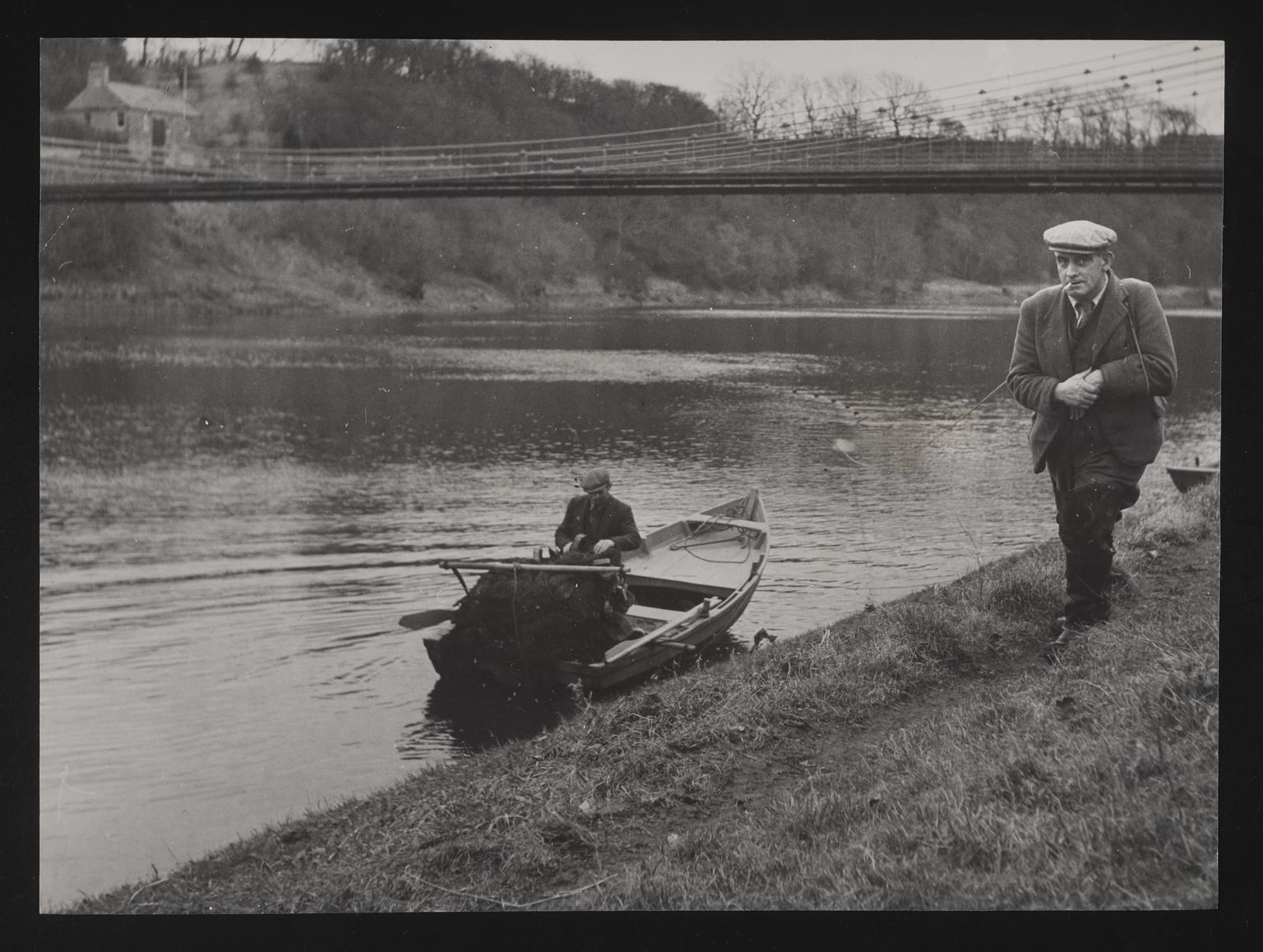 A photographic print of Fishing, Salmon | Science Museum Group Collection
