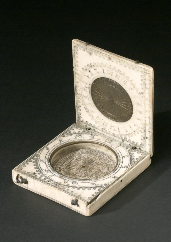 Ivory diptych sundial for latitude 49 degrees | Science Museum Group ...