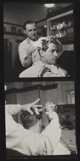 A photographic print of Hairdressing, Men, Illustrated Series | Science ...