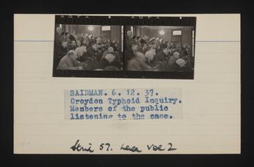 A photographic print of Medical, General, Croydon Typhoid Inquiry ...