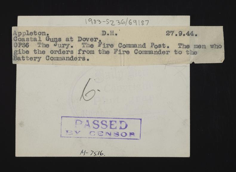 A photographic print of Home Defence, Coastal, Fixed Guns | Science ...