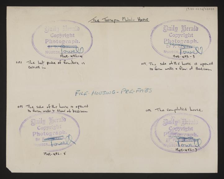 A photographic print of Housing, Post War, Early Post War Difficulties ...