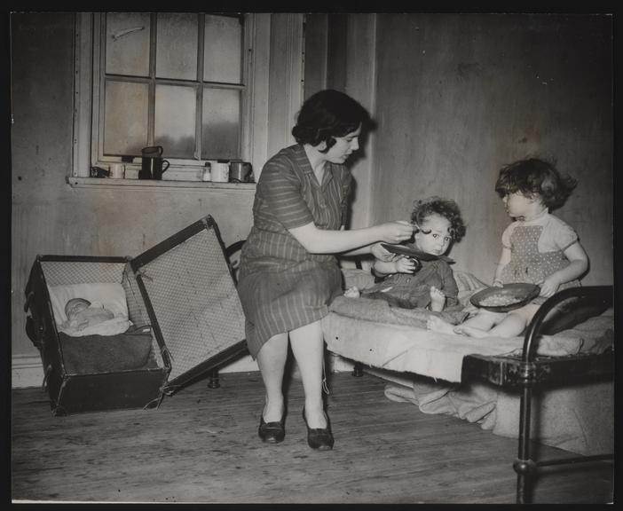 A photographic print of Housing, Post War, Post War Difficulties ...