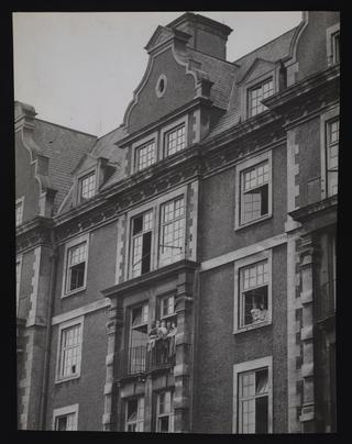 A photographic print of Housing, Post War, Post War Difficulties, Flats ...