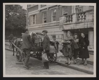 A photographic print of Housing, Post War, Post War Difficulties ...