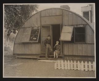 A photographic print of Housing, Post War, Early Post War Difficulties ...