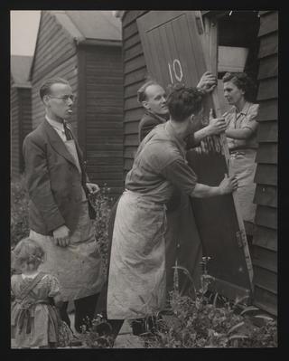 A photographic print of Housing, Post War, Post War Difficulties ...