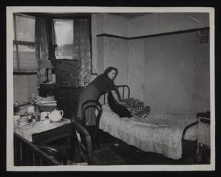 A photographic print of Home & Housing, Post War, Slums & Living ...