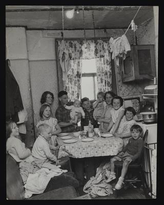 A photographic print of Home & Housing, Post War, Slums & Living ...
