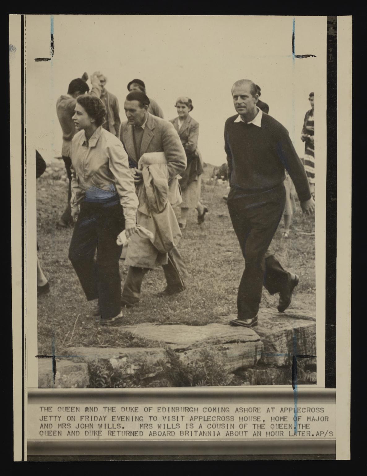A photographic print of Queen Elizabeth II and Duke of Edinburgh, Visit ...