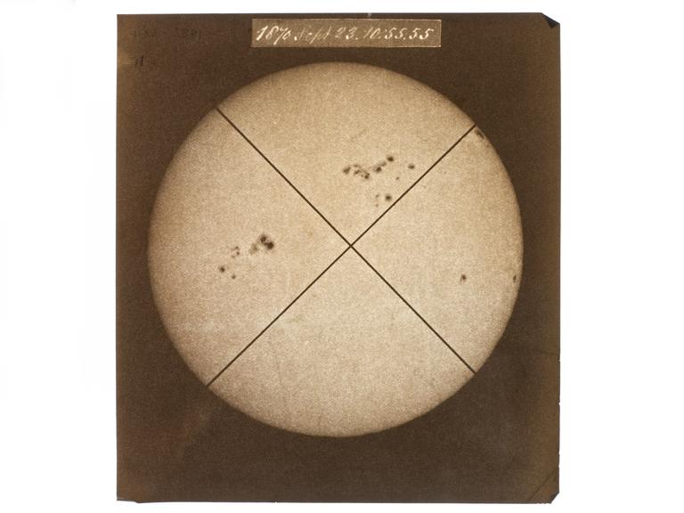 Diapositives of Photographs of Sunspots taken by Elizabeth Beckley with ...