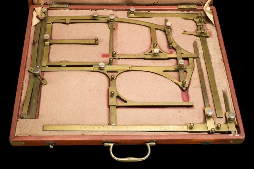 Brass measuring instruments, with callipers and slides, France, 1850 ...