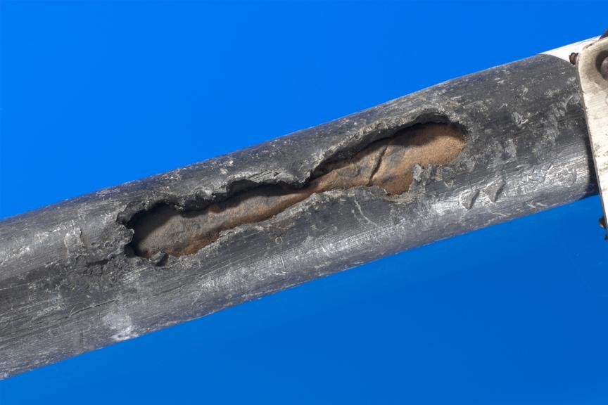 Telephone cable damaged by fusion at Manchester | Science Museum Group ...