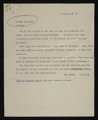 A document of Industry, Fuel & Power, Oil & Gas From Sea Bed (North Sea ...