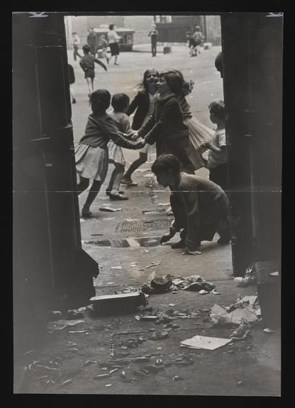 A photographic print of Home & Housing, Post War, Slums & Living ...