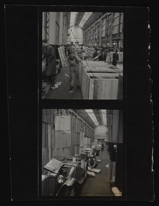 A photographic print of Industry, Motor, Assembly Lines, Completed Cars ...