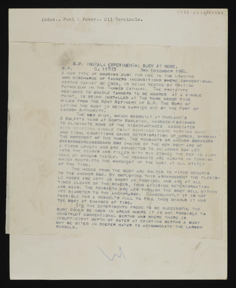 A photographic print of Industry, Fuel & Power, Oil - Terminals ...