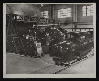 A photographic print of Industry, Motor, Assembly Lines, Completed Cars ...