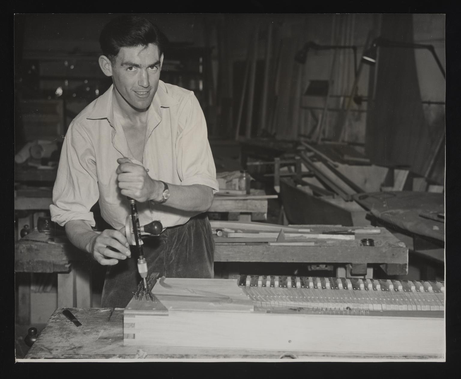 Daily Herald Photograph: Building a clavichord | Science Museum Group ...