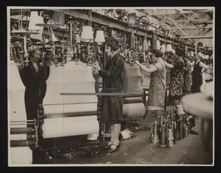 A photographic print of Industry, Textiles - Cloth, Factory Knitting ...