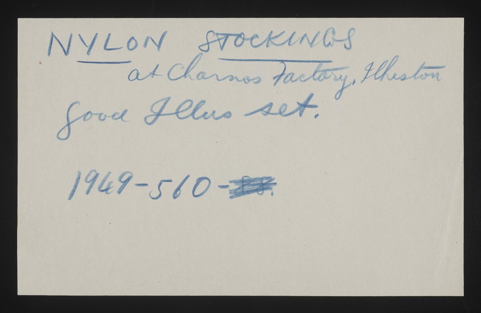A document of Industry, Textiles - Cloth, Man-made - Nylon Stockings ...