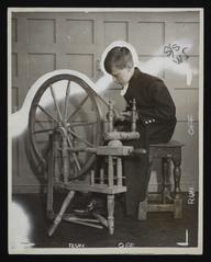 A photographic print of Industry, Textiles - Wool, Spinning Wheel ...