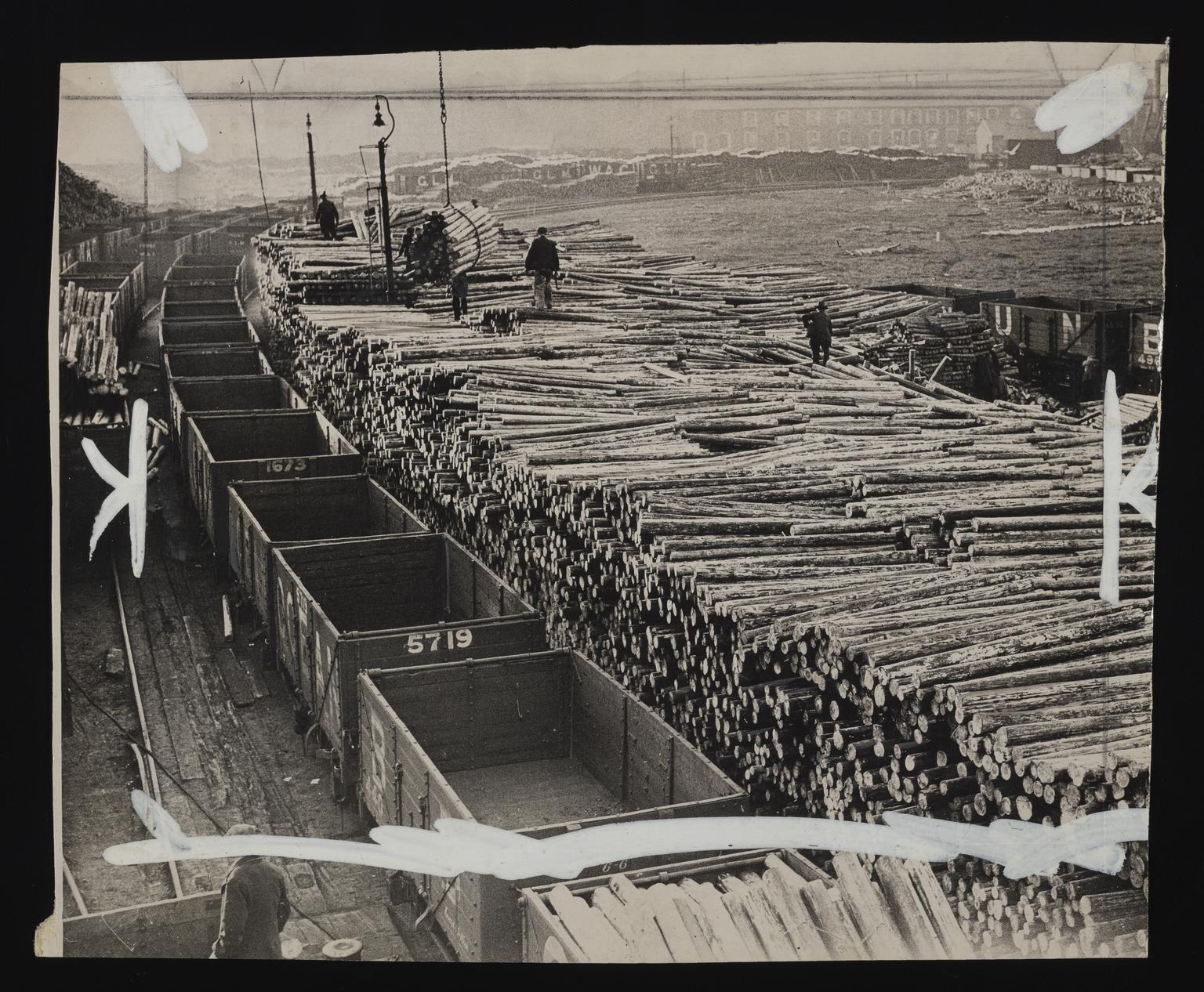 A photographic print of Industry, Timber, Pit props | Science Museum ...