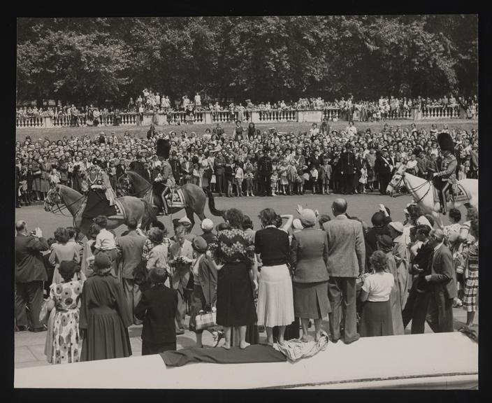 A photographic print of Queen Elizabeth II, Army Trooping the Colour ...
